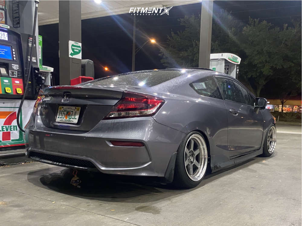 2014 Honda Civic EX with 17x9 MST Time Attack and Uniroyal 215x45 on ...