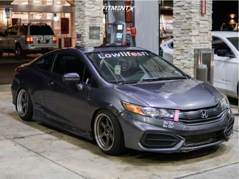 2014 Honda Civic EX with 17x9 MST Time Attack and Uniroyal 215x45 on ...
