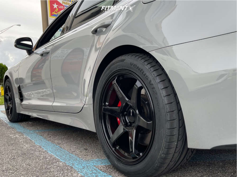 2020 Kia Stinger GT1 with 18x8.5 Enkei T6r and Hankook 245x45 on Stock ...