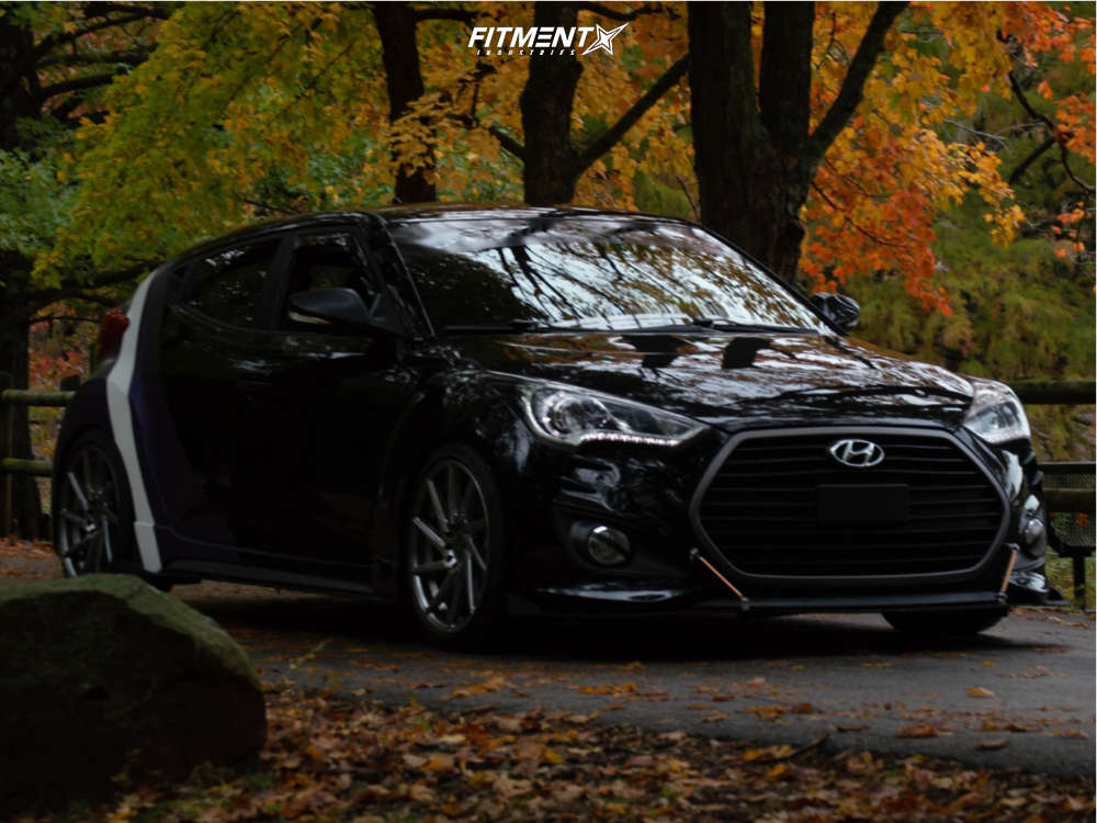 2016 Hyundai Veloster Turbo with 18x8.5 F1R F29 and Goodyear 225x40 on ...