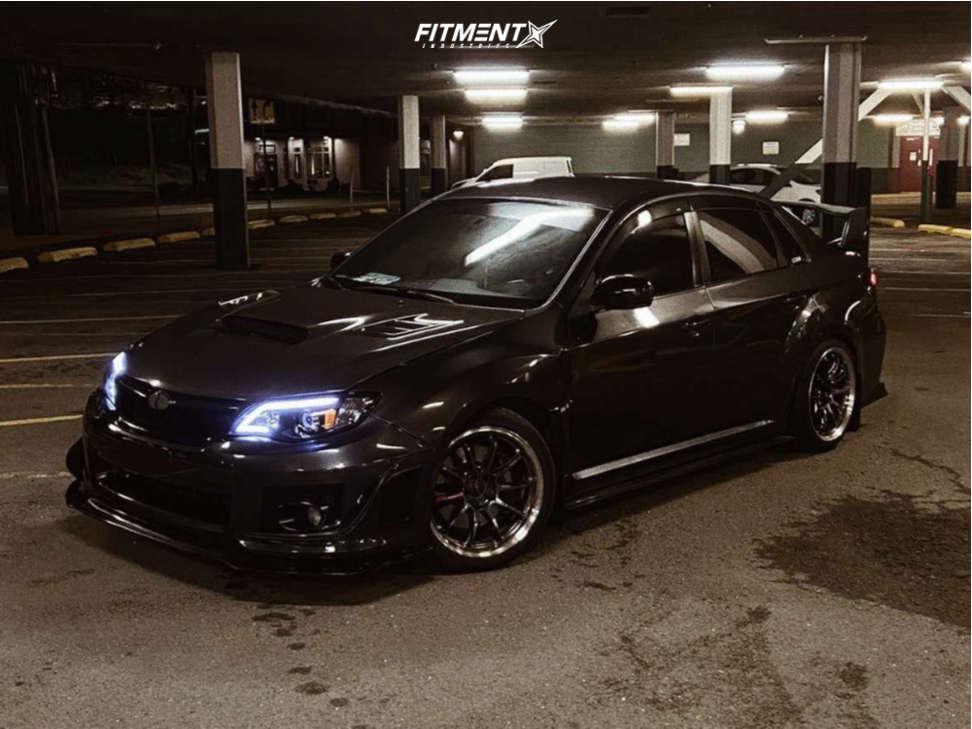 2013 Subaru WRX STI Base with 18x9.5 Work ZR10 and Continental 245x40 on Stock Suspension ...