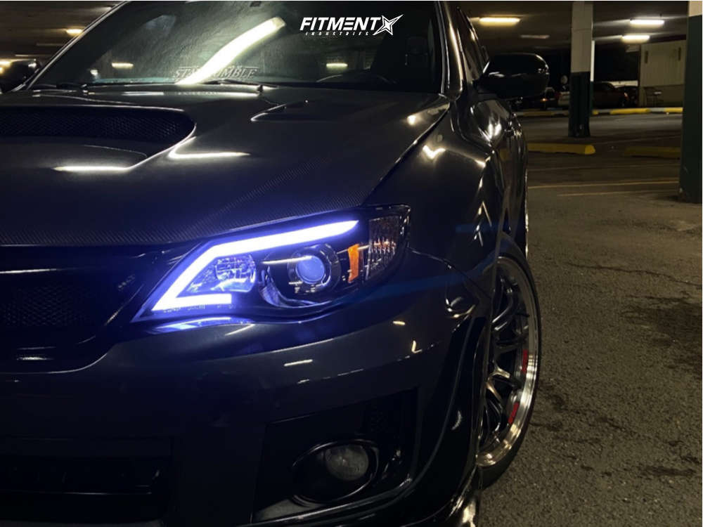 2013 Subaru WRX STI Base with 18x9.5 Work ZR10 and Continental 245x40 on Stock Suspension ...