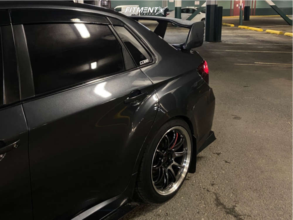 2013 Subaru WRX STI Base with 18x9.5 Work ZR10 and Continental 245x40 on Stock Suspension ...