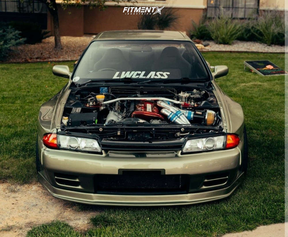 1989 Nissan Skyline GT-R with 18x11 Work Meister M1 3p and Nitto 285x35 ...