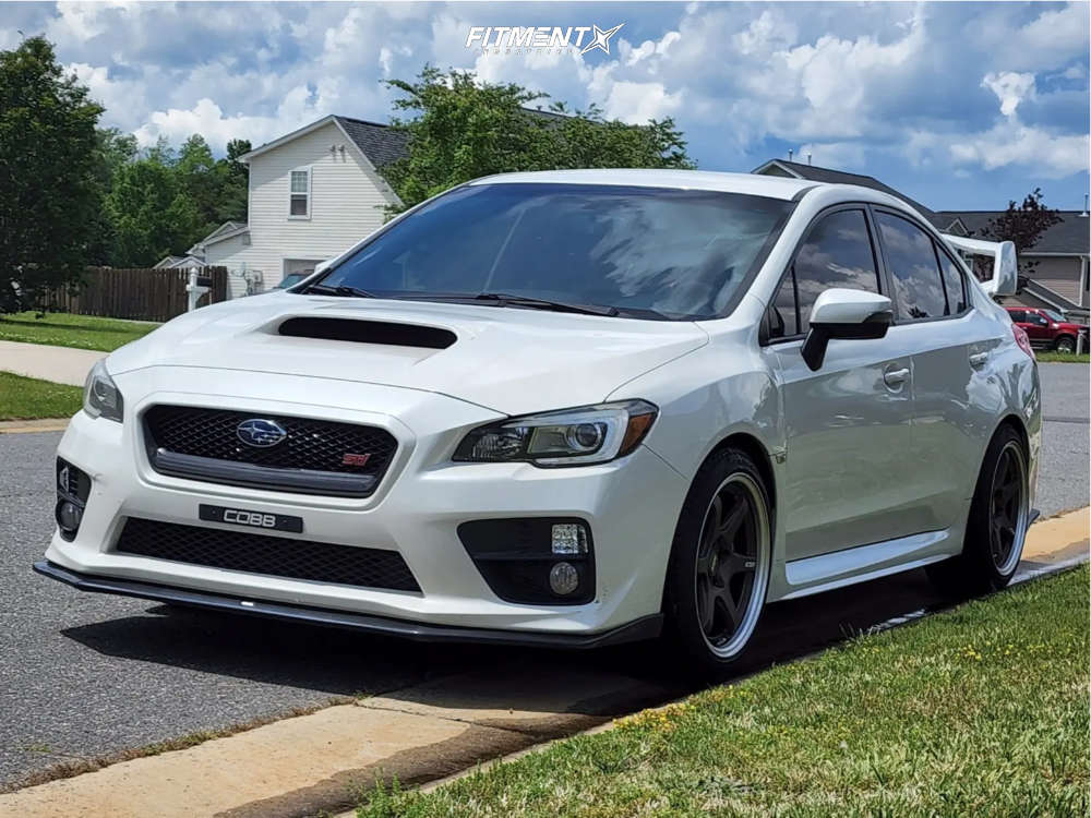 2015 Subaru WRX STI Base with 18x9.5 ESR Ap6 and Falken 245x40 on Coilovers | 2114850 | Fitment ...