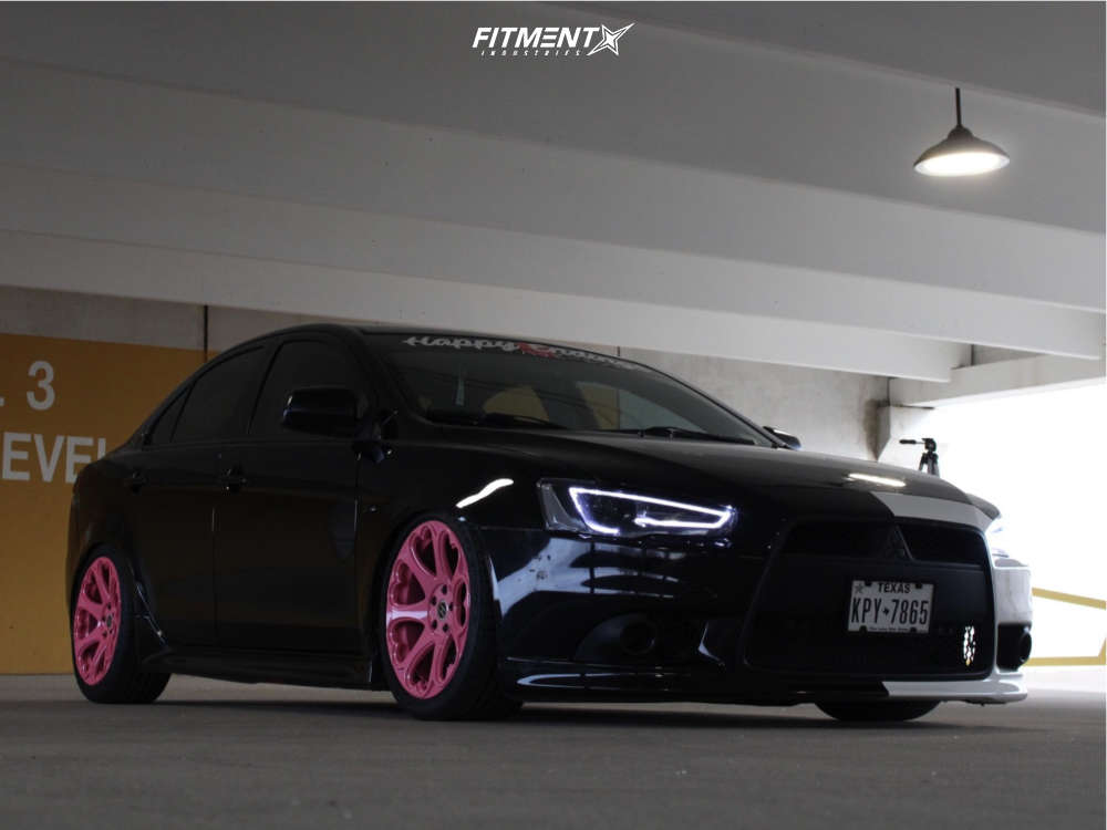 2013 Mitsubishi Lancer GT with 18x8.5 Heritage Kokoro Monoc and ...