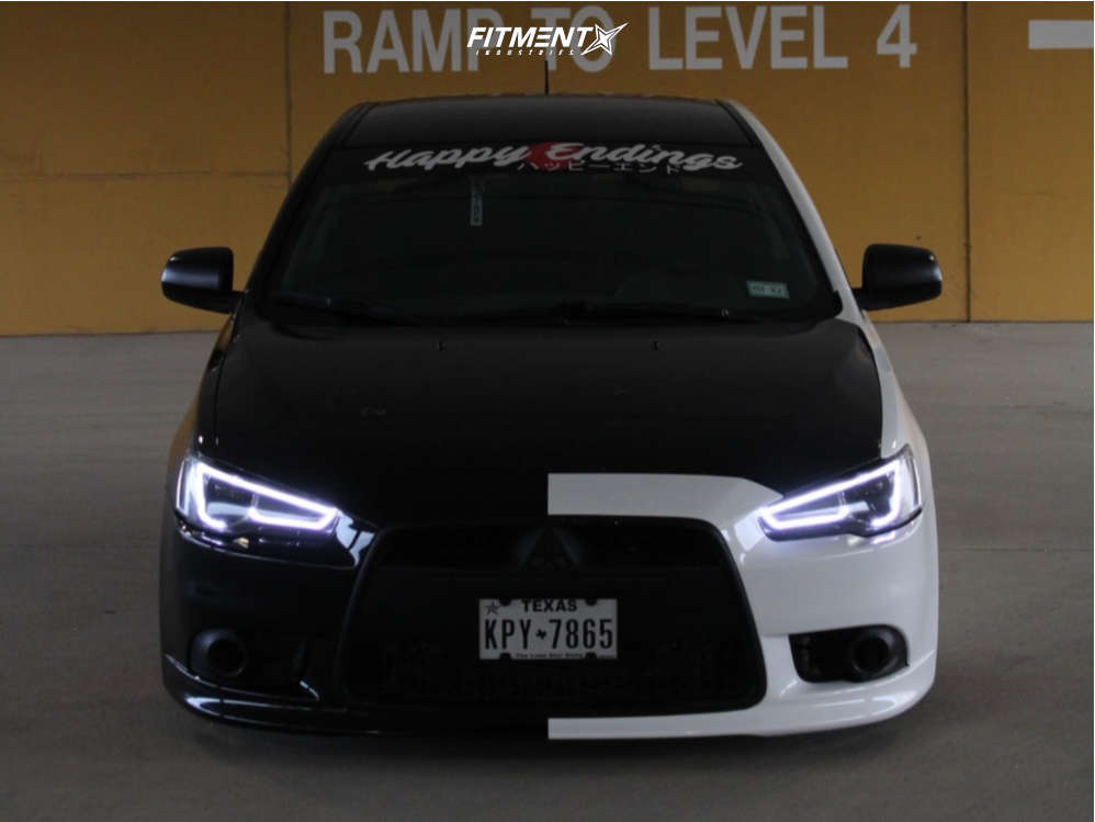 2013 Mitsubishi Lancer GT with 18x8.5 Heritage Kokoro Monoc and ...