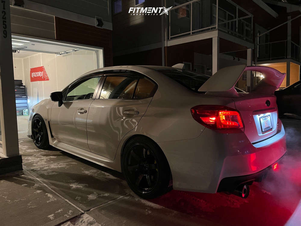 2020 Subaru WRX STI Sport with 18x10 Volk Te37 Saga S-plus and Yokohama 265x35 on Coilovers ...