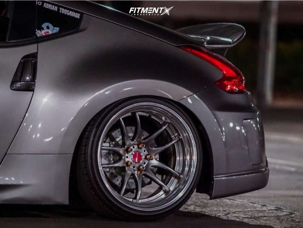 2010 Nissan 370Z Base with 19x9.5 Work Emotion Cr 2p and Lexani 225x35 ...