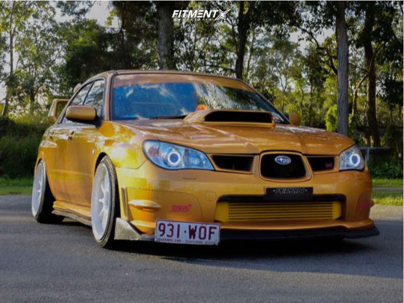 2007 Subaru Impreza WRX STI with 18x9.5 Work Emotion D9r and Federal ...