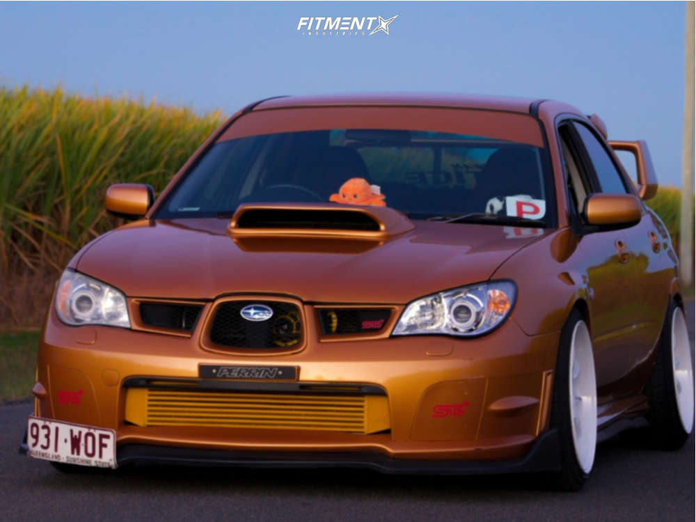 2007 Subaru Impreza WRX STI with 18x9.5 Work Emotion D9r and Federal 225x35 on Coilovers ...