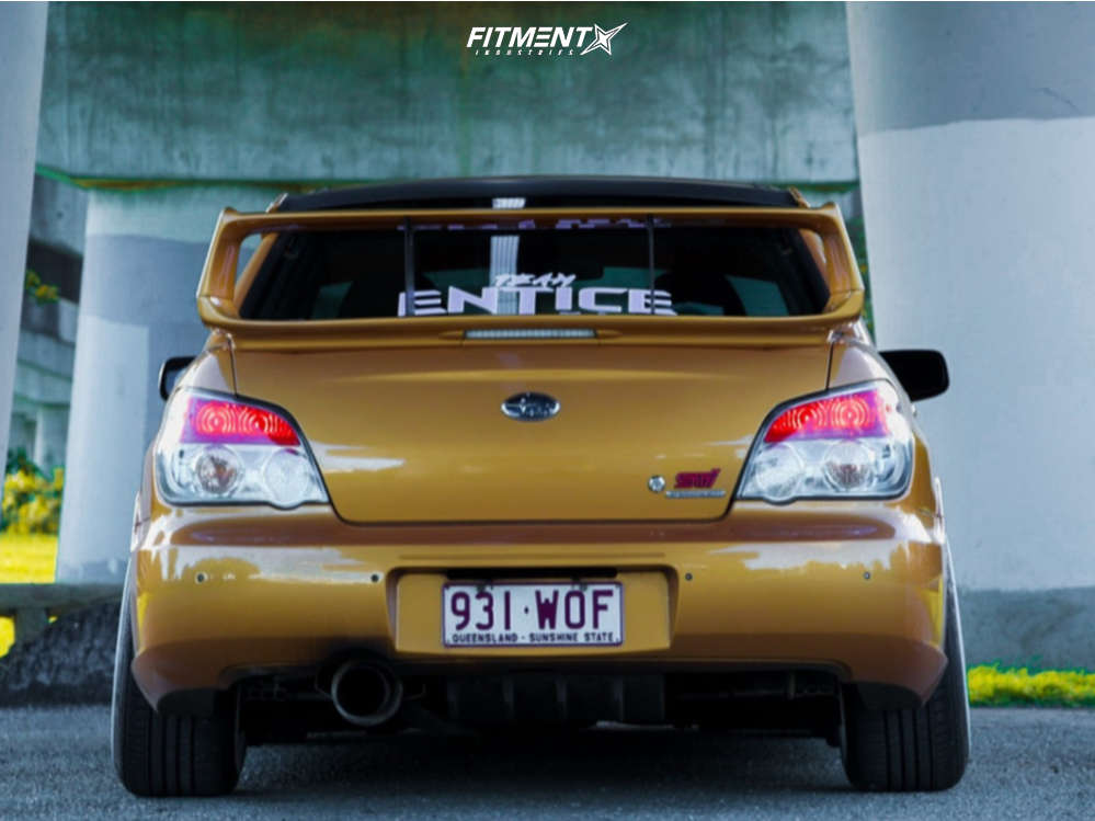 2007 Subaru Impreza WRX STI with 18x9.5 Work Emotion D9r and Federal 225x35 on Coilovers ...