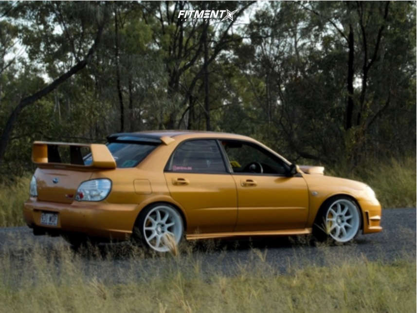 2007 Subaru Impreza WRX STI with 18x9.5 Work Emotion D9r and Federal 225x35 on Coilovers ...