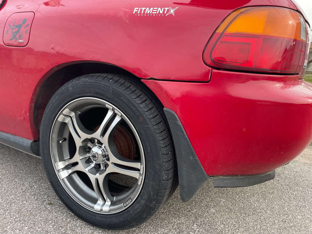 1993 Honda Civic Del Sol S with 16x7 Konig Incident and Atrezzo 205x50 ...