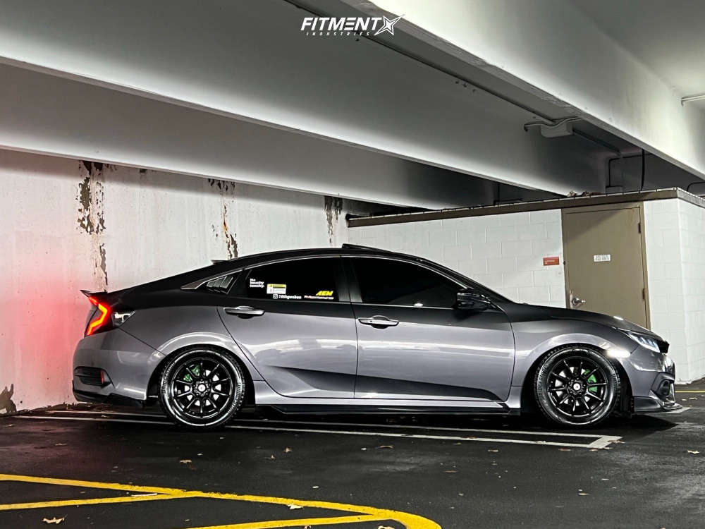 2016 Honda Civic EX with 16x7 Konig Control and Bridgestone 215x55 on ...