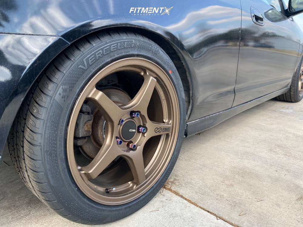 2005 Acura RSX Base with 17x8 Enkei Ts-5 and Vercelli 225x45 on Coilovers | 2130989 | Fitment ...
