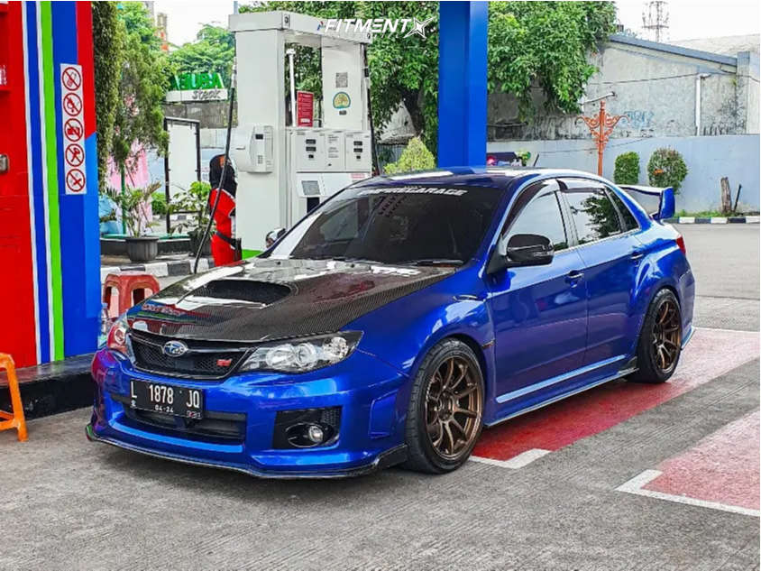 2011 Subaru Impreza WRX STI with 18x10 Volk Ze40 and GT Radial 265x35 ...