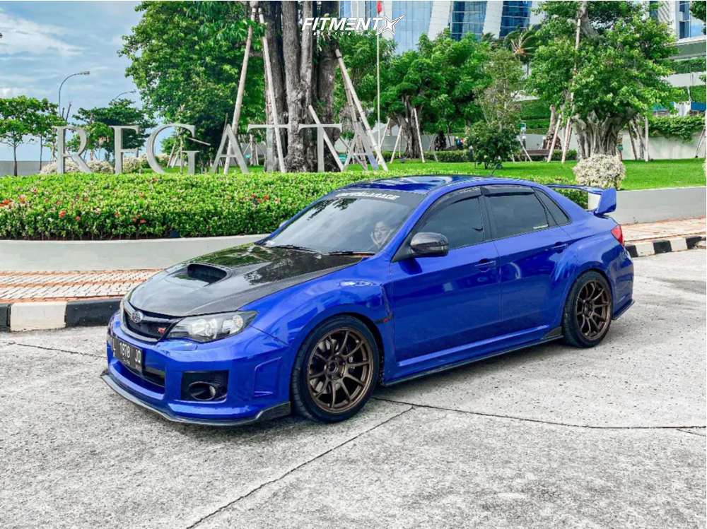 2011 Subaru Impreza WRX STI with 18x10 Volk Ze40 and GT Radial 265x35 ...