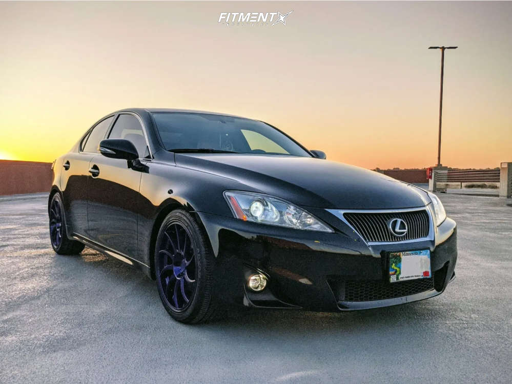 2011 Lexus IS250 Base with 18x8.5 Anovia Night and Yokohama 235x40 on ...