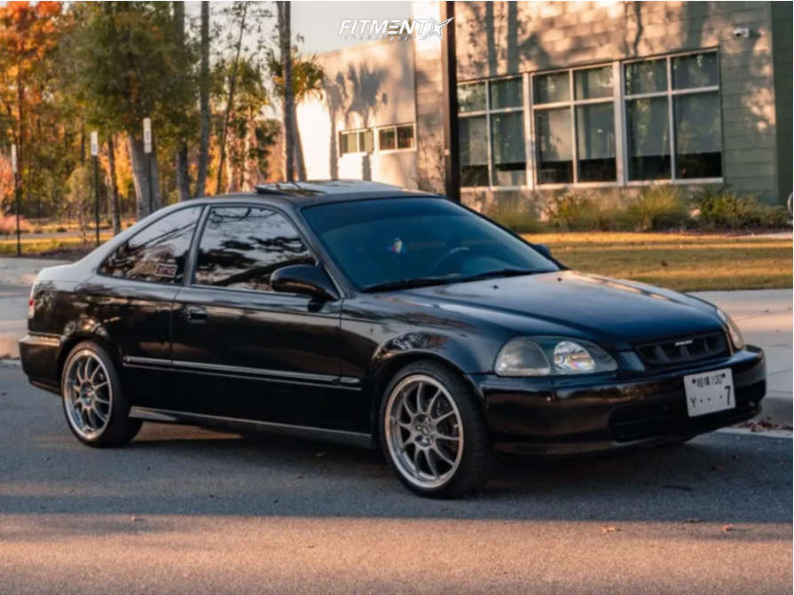 1997 Honda Civic EX with 17x7 Enkei J10 and Falken 205x40 on Coilovers ...