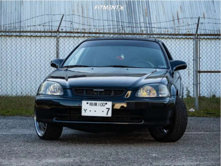 1997 Honda Civic EX with 17x7 Enkei J10 and Falken 205x40 on Coilovers ...