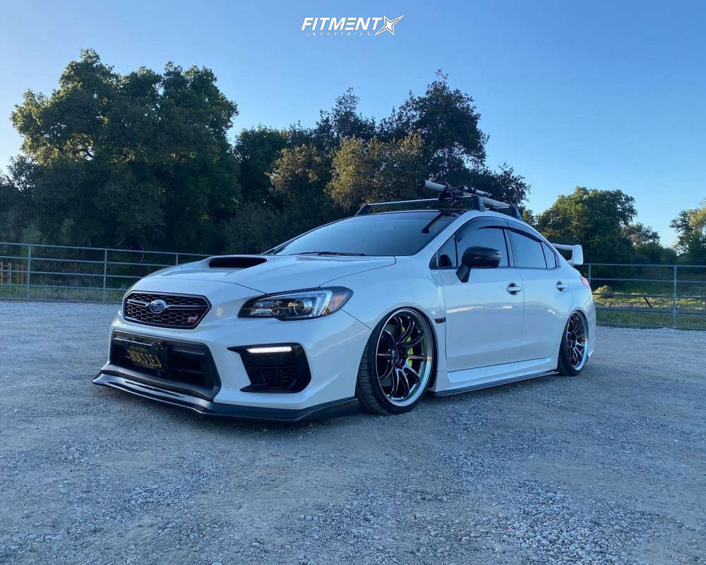 2021 Subaru WRX STI Base with 19x9.5 Work Emotion ZR10 and Toyo Tires 245x35 on Air Suspension ...