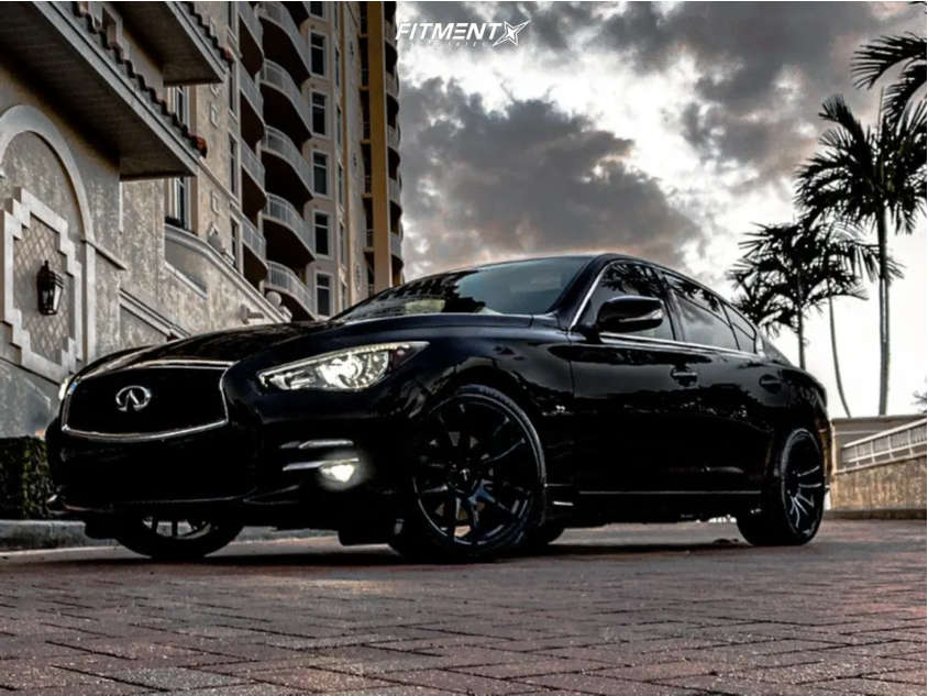 2014 INFINITI Q50 Premium with 19x9.5 Vors Tr4 and Firestone 265x35 on ...