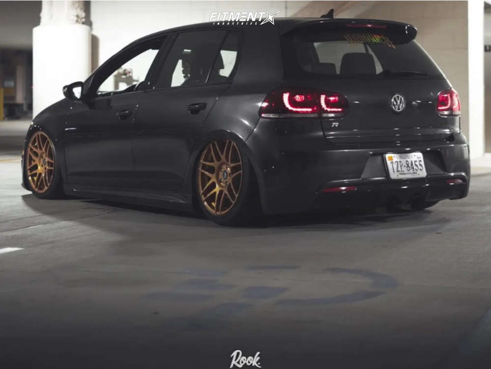 2013 Volkswagen Golf R Base with 18x7.5 Forgestar F14 and Firestone ...