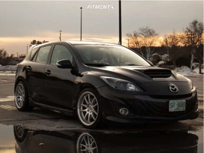 2013 Mazda MazdaSpeed3 Base with 18x8.5 Aodhan DS02 and Hankook 225x40 on Lowering Springs ...