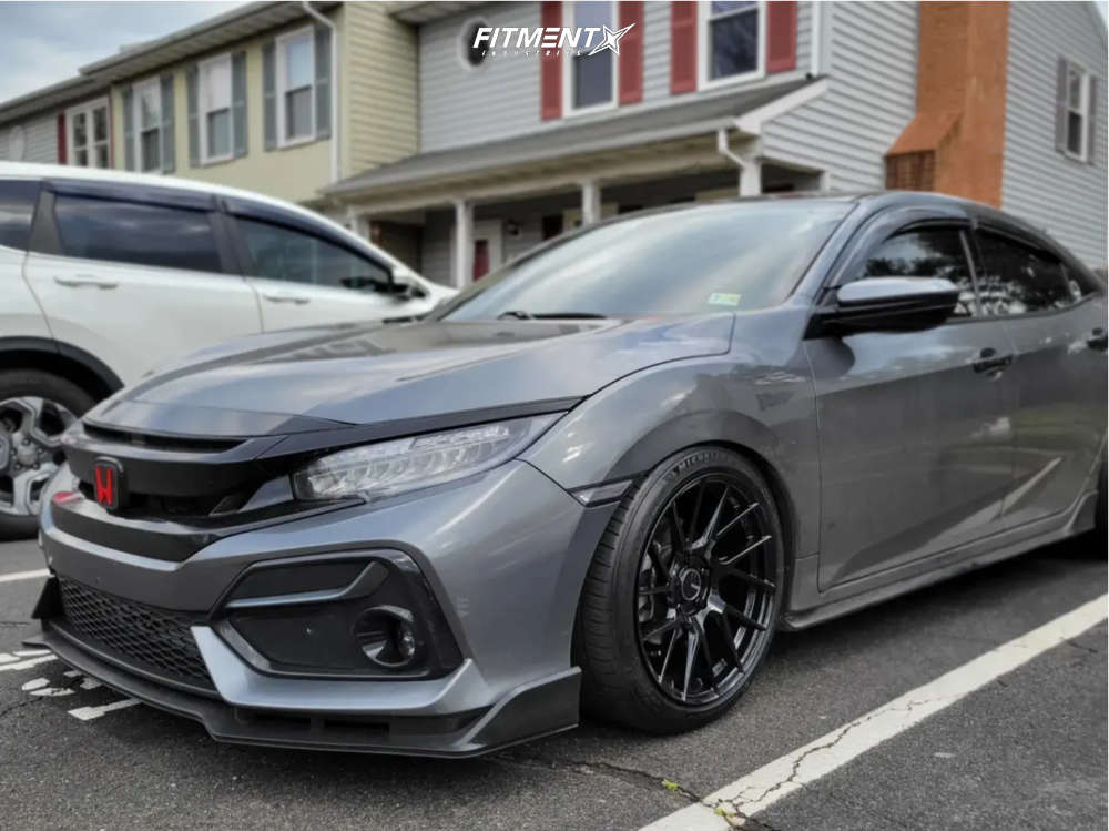 2020 Honda Civic Sport with 18x9.5 Enkei Tm7 and Michelin 245x40 on ...