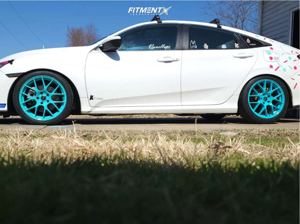 2019 Honda Civic Si with 18x9.5 Enkei Raijin and Goodyear 235x40 on ...