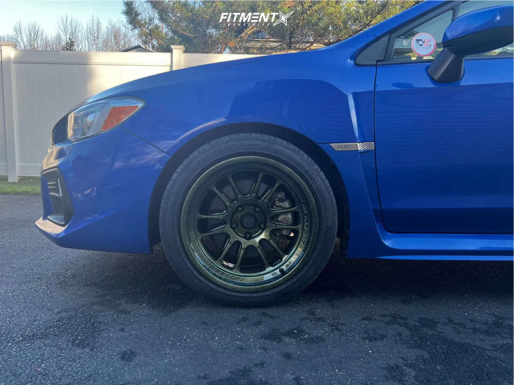2020 Subaru WRX Base with 18x9.5 Cosmis Racing Xt-206r and Pirelli 255x40 on Stock Suspension ...