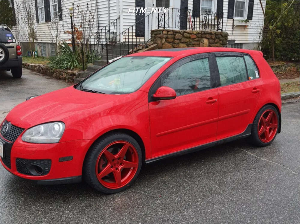 2009 Volkswagen GTI Base with 18x8.5 Rotiform Wgr and Hankook 235x40 on ...
