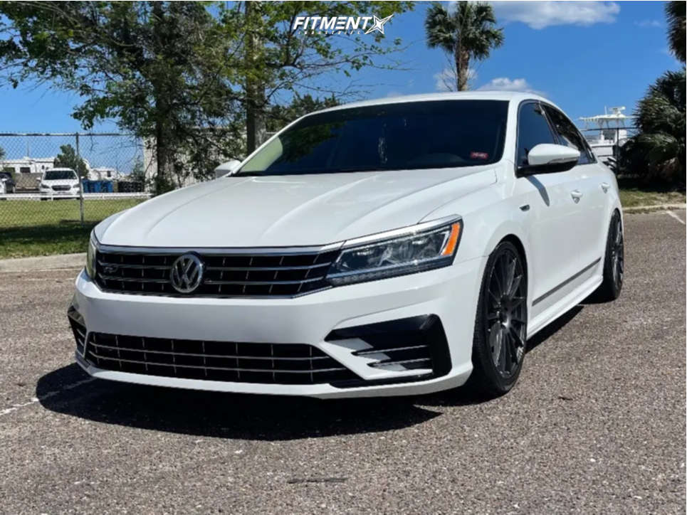 2017 Volkswagen Passat R-Line with 19x8.5 Konig Rennform and Continental 235x40 on Coilovers ...