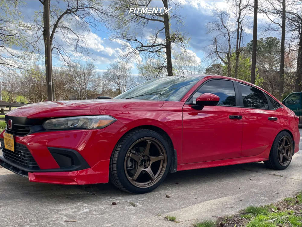 2022 Honda Civic EX with 18x9.5 Enkei Ts-5 and Continental 245x40 on ...