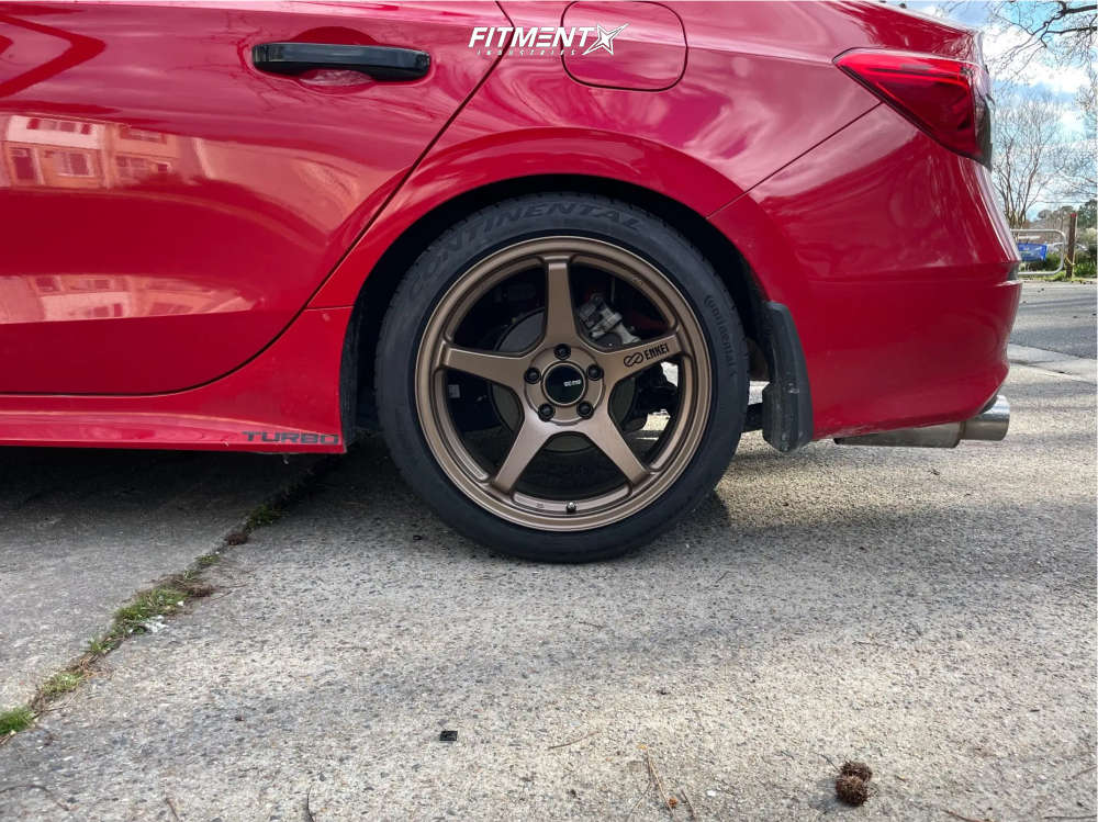 2022 Honda Civic EX with 18x9.5 Enkei Ts-5 and Continental 245x40 on ...