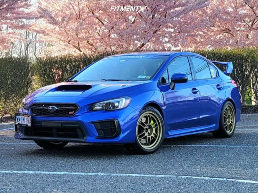 2020 Subaru WRX STI Base with 18x8.5 Enkei RPF1 and Continental 245x40 on Stock Suspension ...