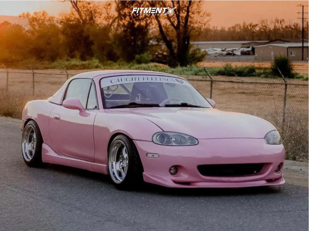 1999 Mazda Miata Base with 15x8 Work Vskf and Federal 195x40 on ...