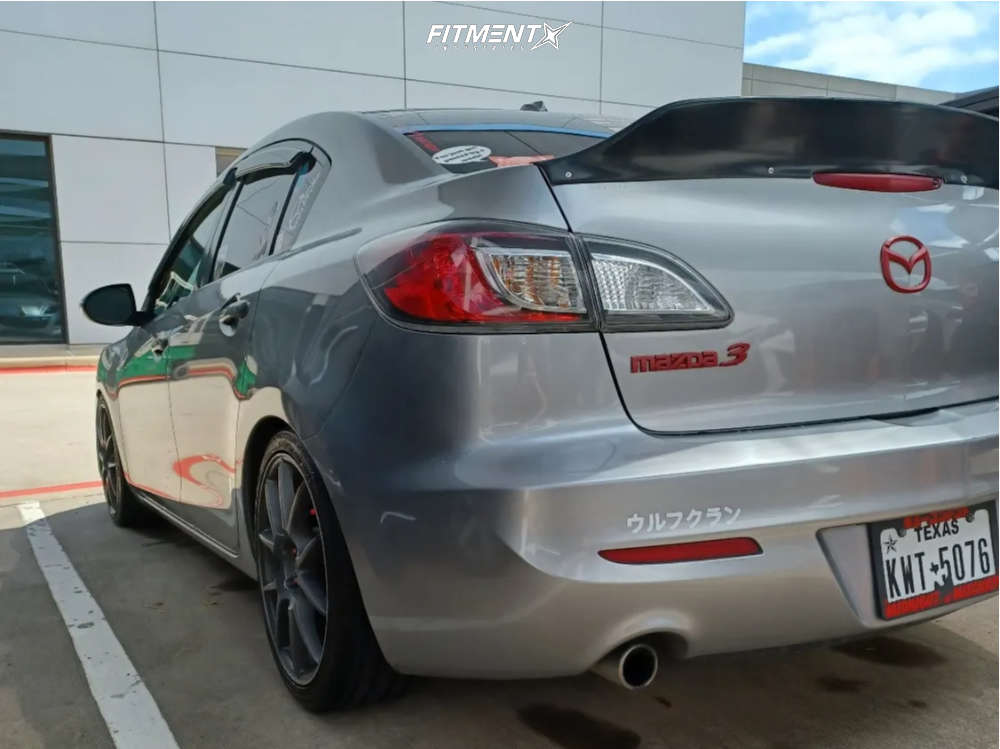 2010 Mazda 3 GT with 18x8 Enkei Ys5 and Road Hugger 225x40 on Coilovers ...