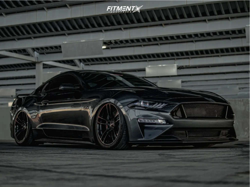 2020 Ford Mustang GT Premium with 20x10 P51 101rf and Michelin 275x35 on Air Suspension ...
