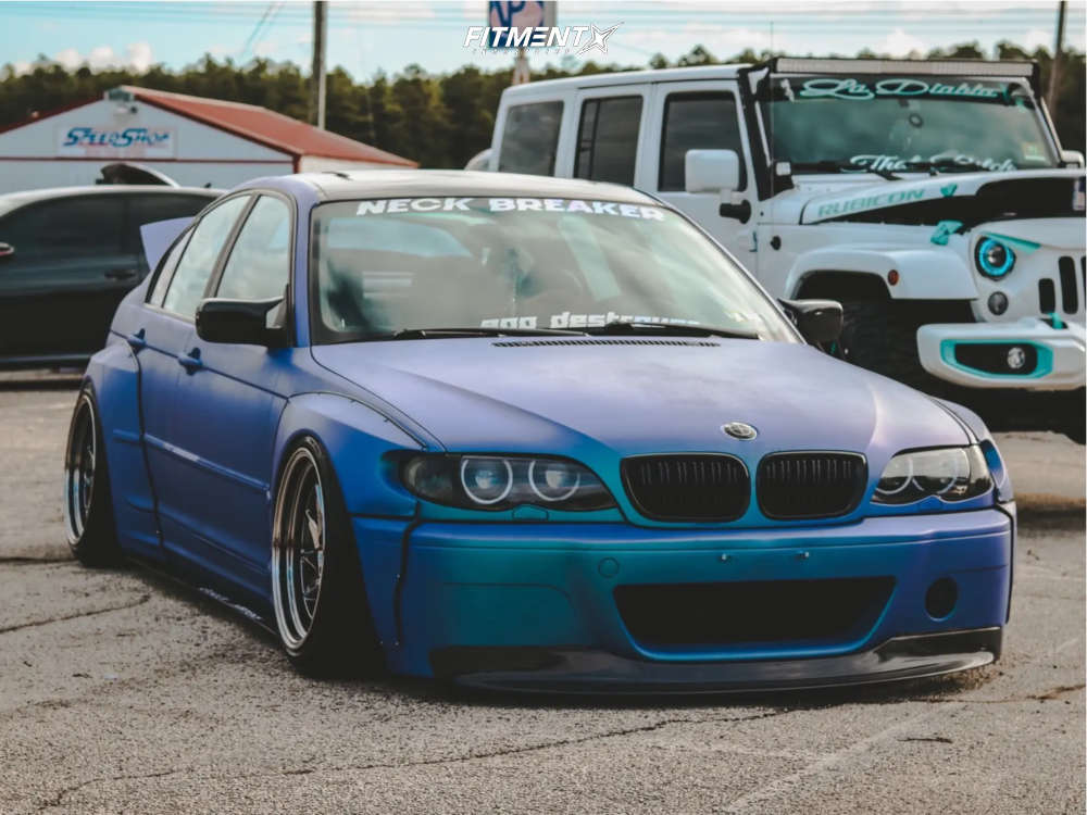 2002 BMW 325i Base with 18x10.5 ESR Sr09 and Vercelli 265x35 on Air ...