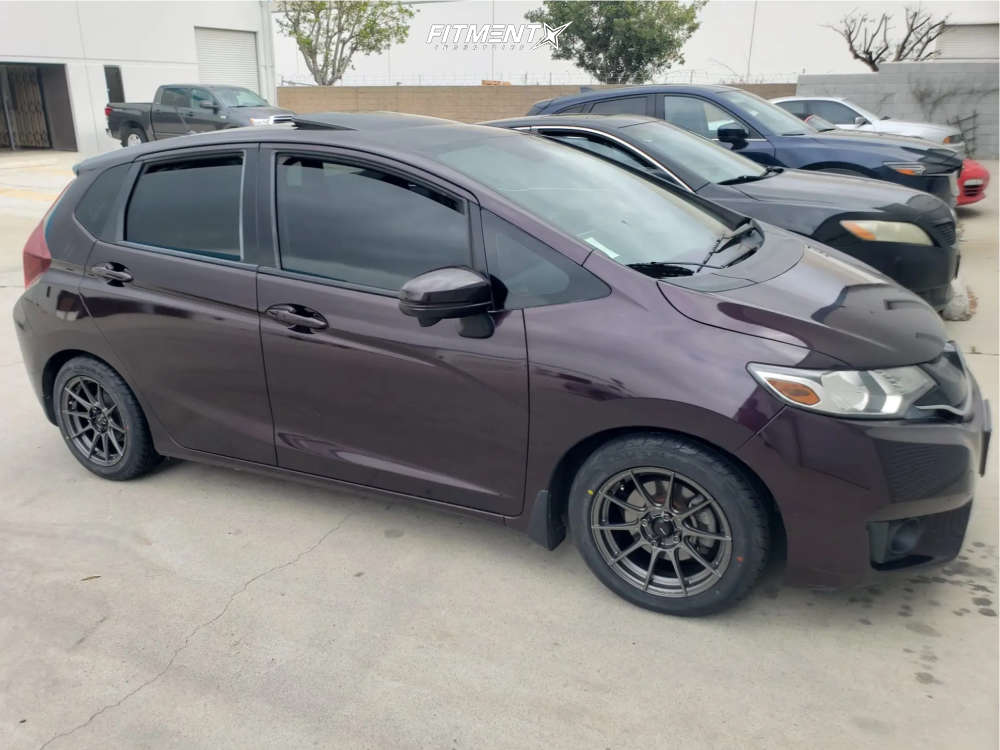 2015 Honda Fit EX with 15x7 Advanti Racing Storm S1 and Yokohama 195x55 ...