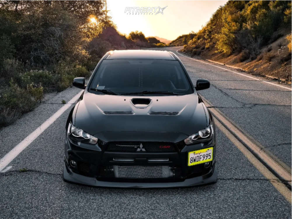 2013 Mitsubishi Lancer Evolution GSR with 18x9.5 Anovia Titan and ...