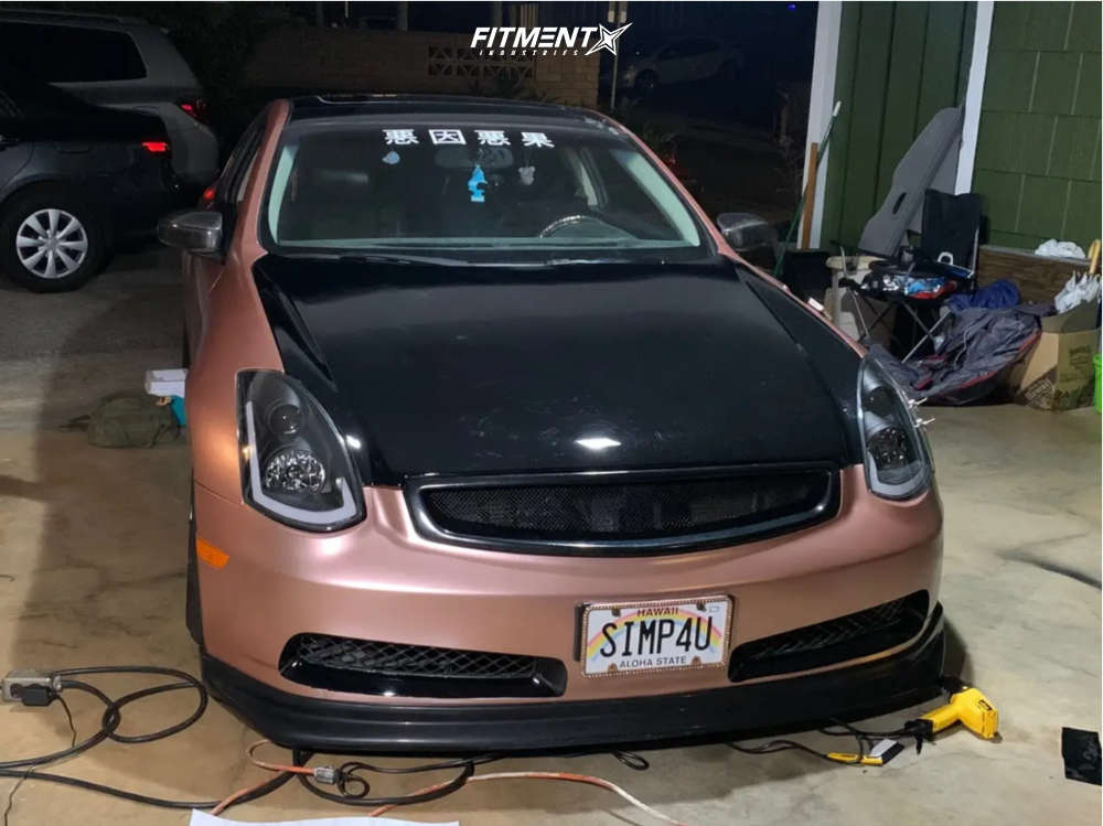 2004 INFINITI G35 Base with 19x9.5 JNC Jnc005 and Kumho 235x35 on Air ...
