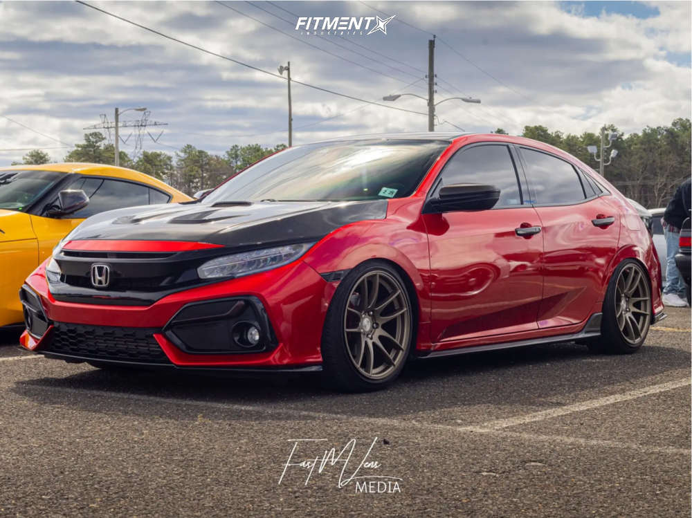 2020 Honda Civic Hatchback Sport with 18x9.5 AVID1 AV32 and Continental ...