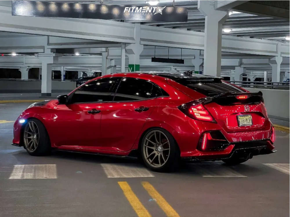 2020 Honda Civic Hatchback Sport with 18x9.5 AVID1 AV32 and Continental ...