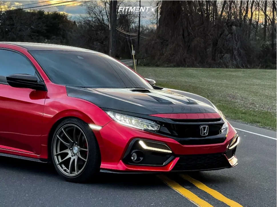 2020 Honda Civic Hatchback Sport with 18x9.5 AVID1 AV32 and Continental ...