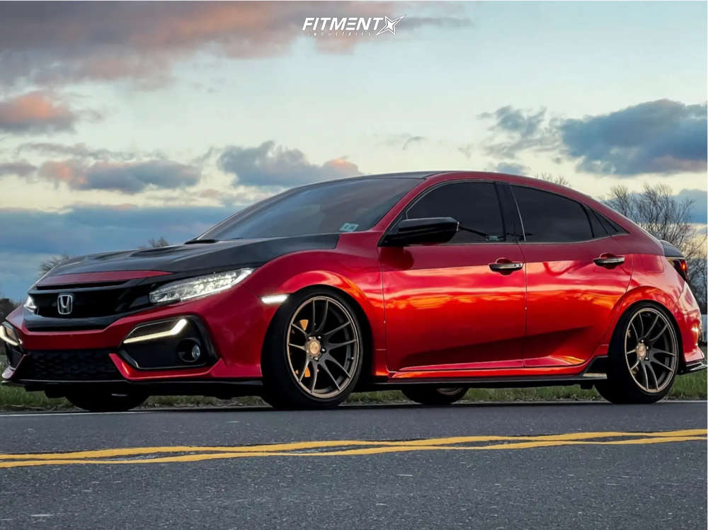 2020 Honda Civic Hatchback Sport with 18x9.5 AVID1 AV32 and Continental ...