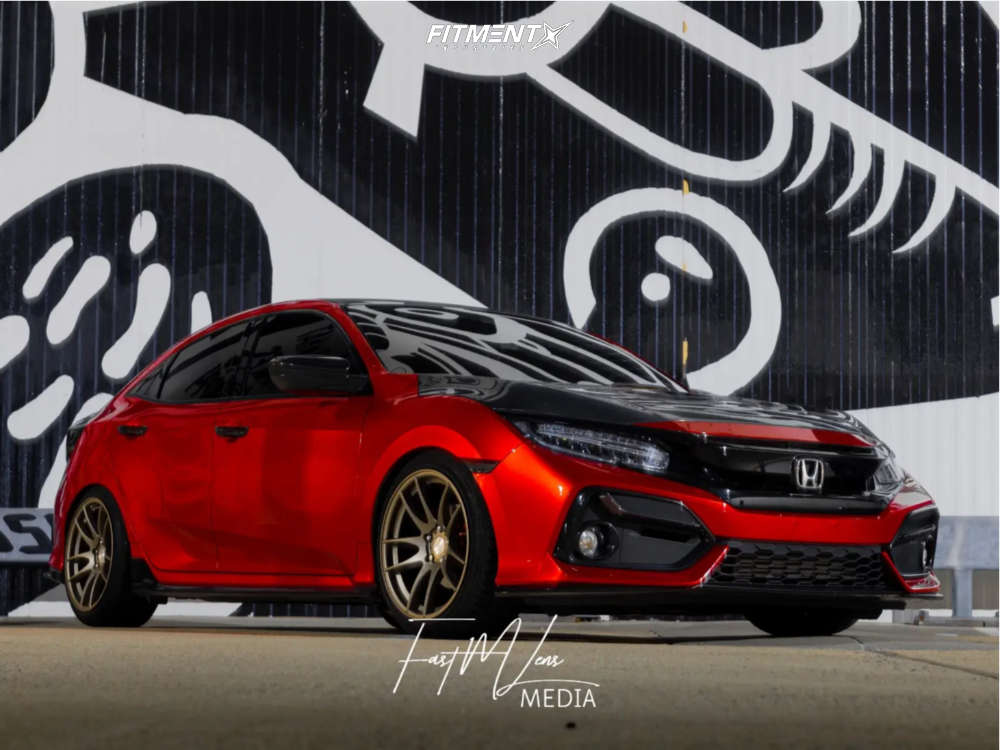 2020 Honda Civic Hatchback Sport with 18x9.5 AVID1 AV32 and Continental ...