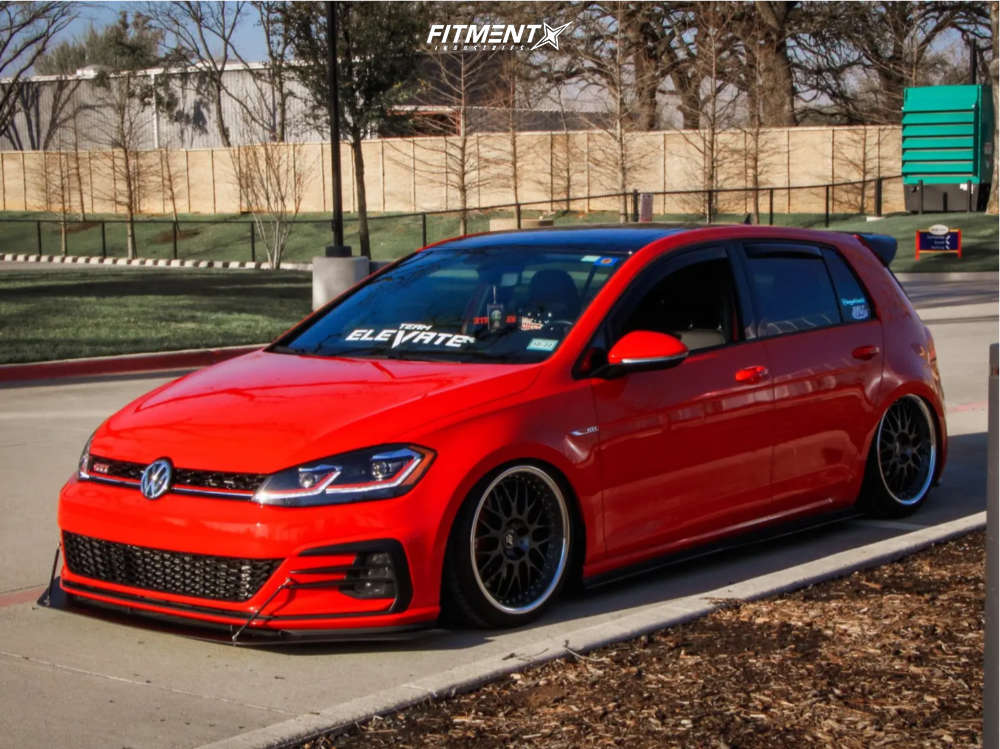 2020 Volkswagen GTI SE with 18x9.5 Work Vs Xx and Kumho 215x40 on Air ...